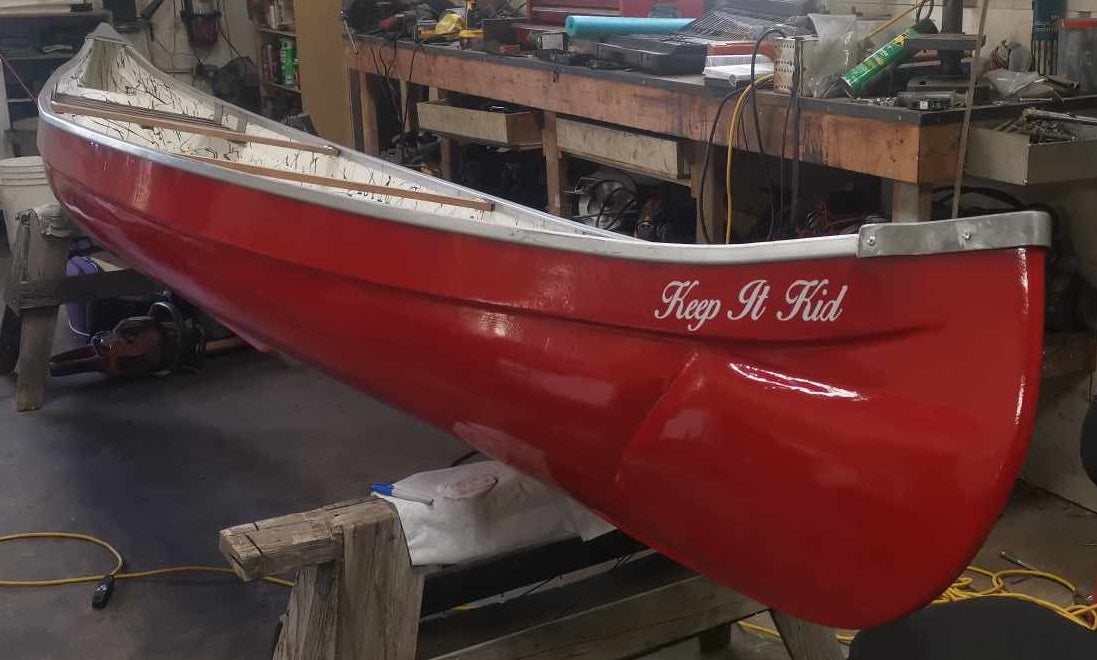 Danielle's Red Canoe Refinish with Interlux Marine Paint - BoatCraft