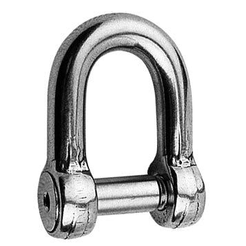 S/S FLUSH PIN D SHACKLE 1/4 - BoatCraft